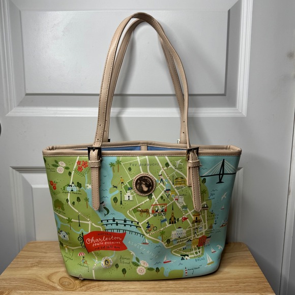 Spartina 449 | Bags | Spartina 449 Charleston South Carolina Map Tote ...